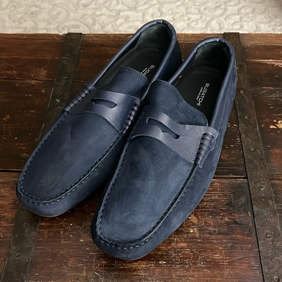 Bugatchi | Shoes | Mens Bugatchi Navy Suede Leather Driving Mocs Size 5 ...